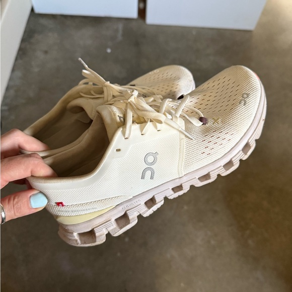 On Running | Shoes | On Running Cream Athletic Shoes With Cloudtec Sole ...